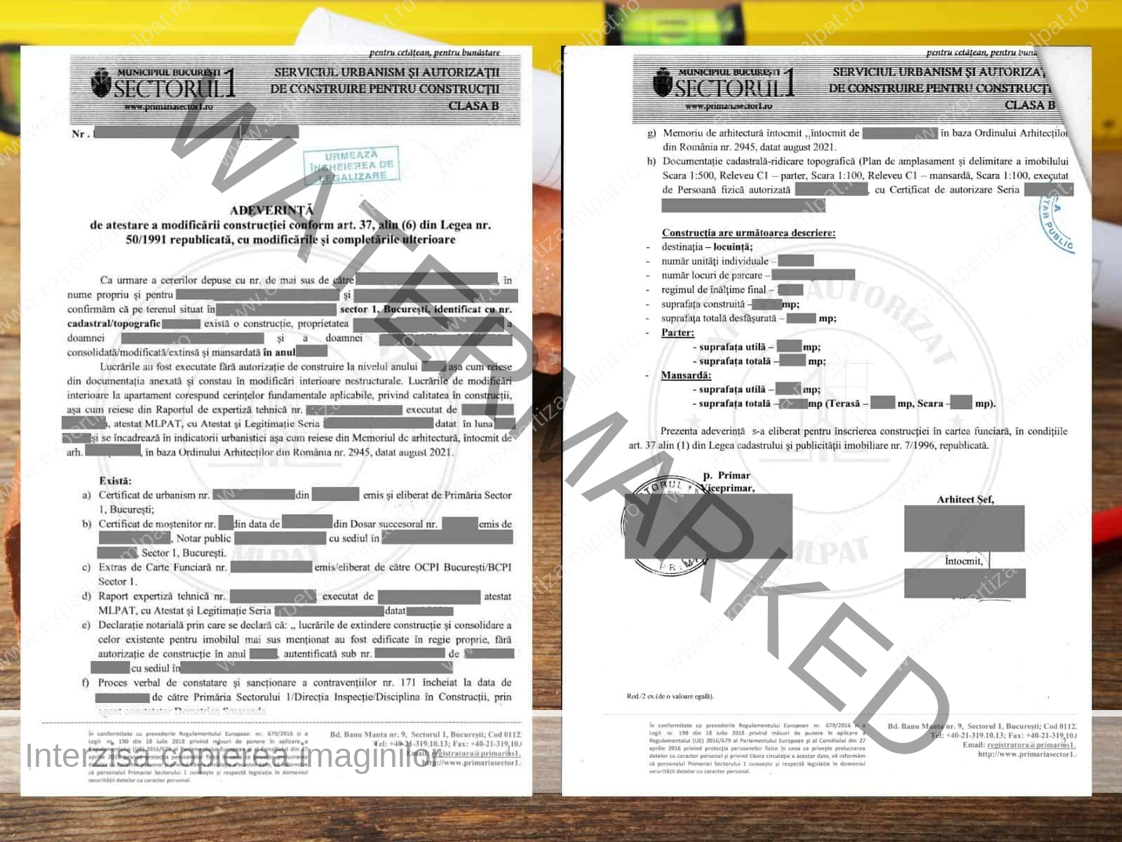 Adeverinta atestare edificare Sector 1 - EXPERTIZA MLPAT